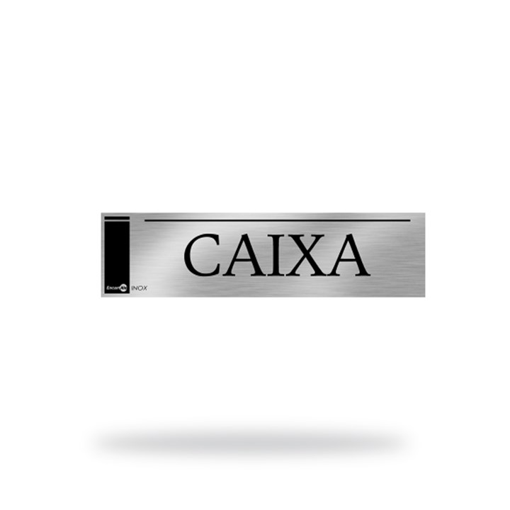 PLACA INOX CAIXA PA107 25X6CM ENCARTALE | Abrafer